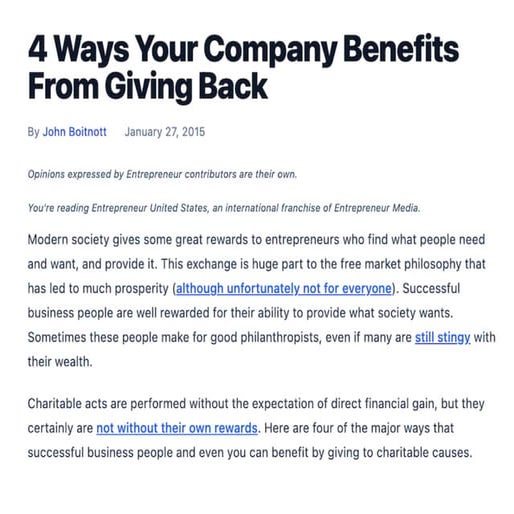4 Ways Your Company Benefits From Giving Back | PPT