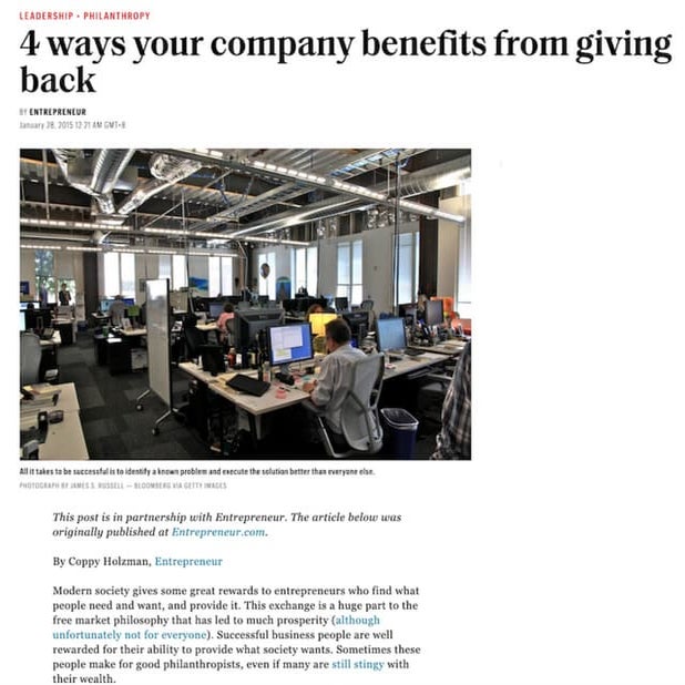 4 ways your company benefits from giving back | PPT