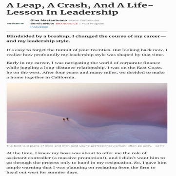 A leap, A crash, And a life-lesson in leadership | PDF