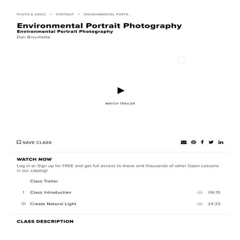 Environmental Portrait Photography | PDF