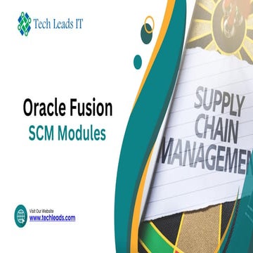 Oracle Fusion SCM Online Training Modules | PDF