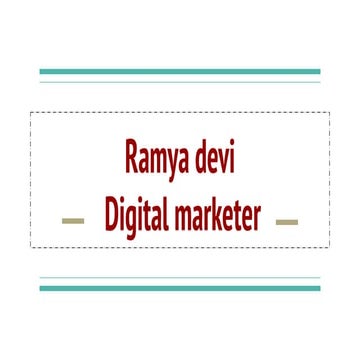 Ramya|DigitalMarketer|Business promotion | PDF