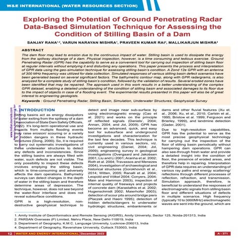 Exploring the Potential of Ground Penetrating Radar Data-Based ...