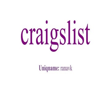 Craigslist Company Presentation | PDF