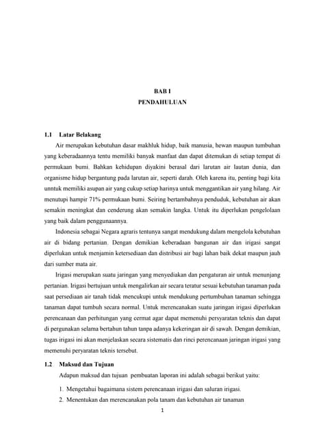 PETA IRIGASI OBEL MINE'13 UNIPA | PPT