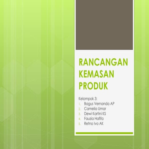 Rancangan kemasan produk | PPTX