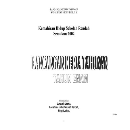 Rancangan Kh Th 6 | DOC