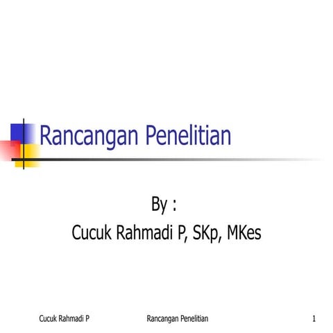 Rancangan penelitian | PPT
