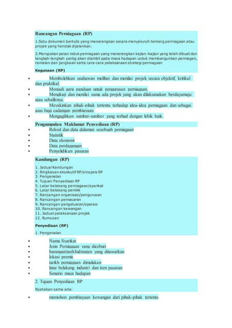 Rancangan Perniagaan | PPT