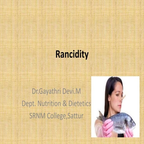 Chemical reactions and rancidity of fats | PDF