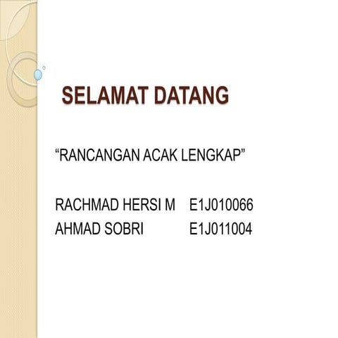 04. Rancangan Acak Lengkap | PDF