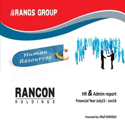 Rancon holding hr & admin yearly report 15-16 | PDF