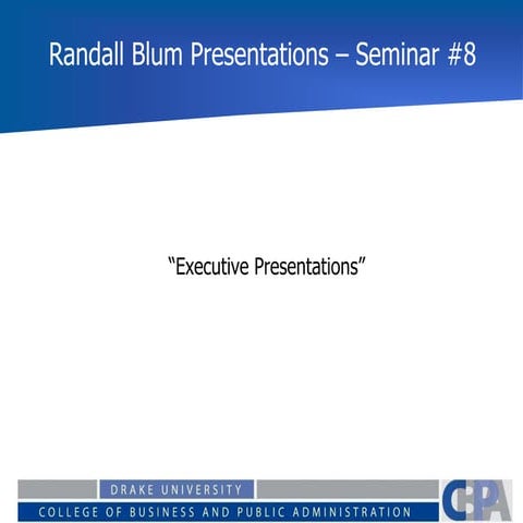 Executive Presentations | PPTX