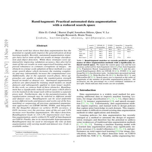 Paper Explained Randaugment Practical Automated Data Augmentation With A Reduced Search Space 