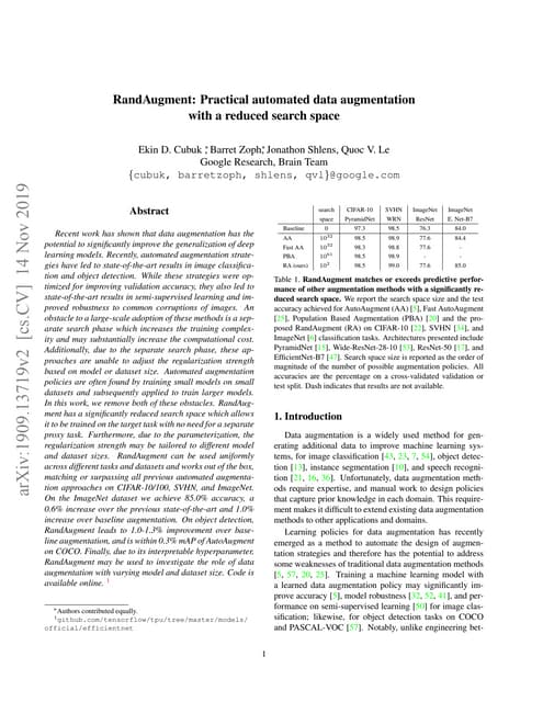 Paper Explained Randaugment Practical Automated Data Augmentation With A Reduced Search Space