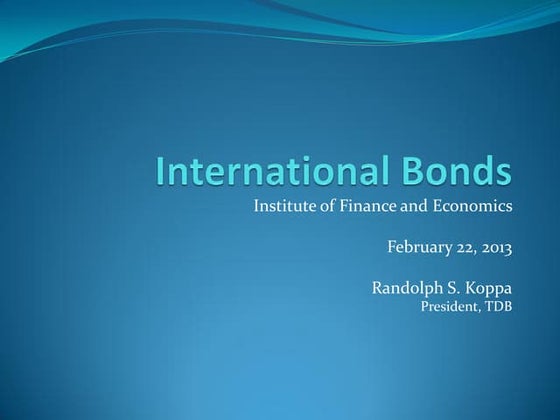 International bonds | PPT