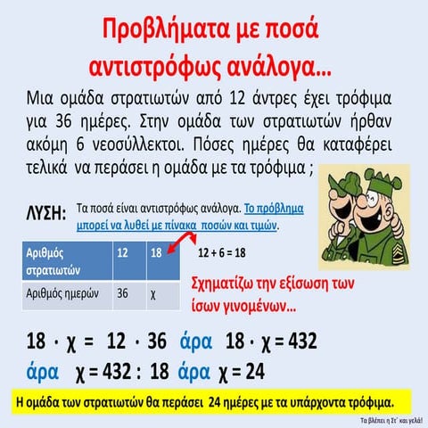 προβληματα με-αντιστροφωσ-αναλογα-ποσα | PPSX