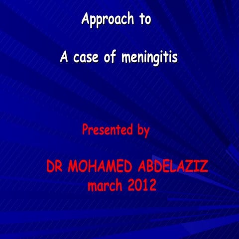 meningitis case-study | PPT