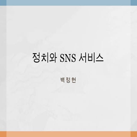 정치인 SNS 분석 | PPTX