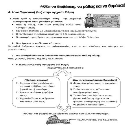 η καθημερινή ζωή στην αρχαία ρώμη | DOCX