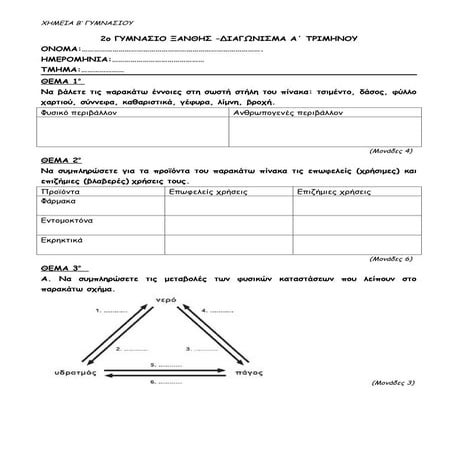 ΧΗΜΕΙΑ Β ΓΥΜΝ-ΔΙΑΓΩΝΙΣΜΑ Α ΤΡΙΜ_Β ΟΜΑΔΑ | DOC