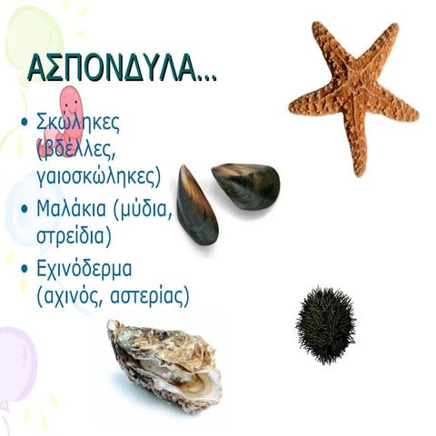 Ασπόνδυλα Σπονδυλωτά (μερος β΄) | PPT