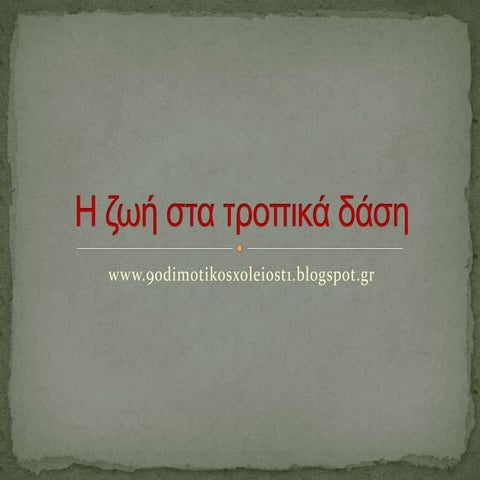 Τροπικα Δαση | PPTX