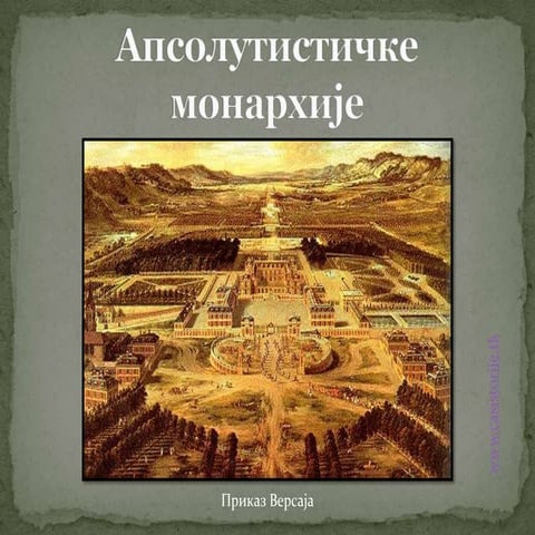 Apsolutističke monarhije | PPTX