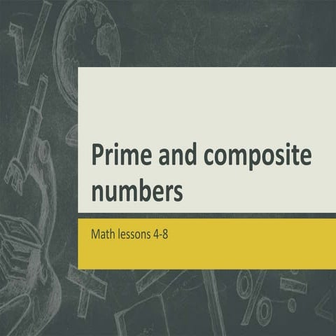 Prime and Composite Numbers | PPTX