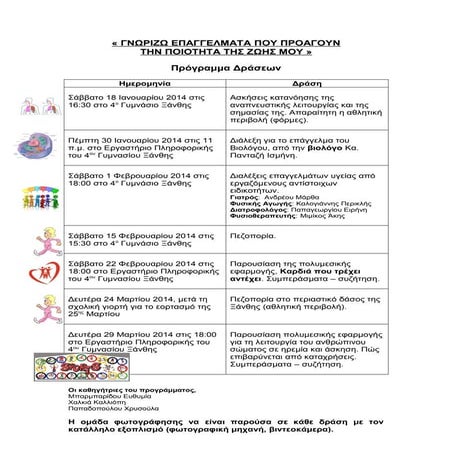 πρόγραμμα δράσεων | DOC