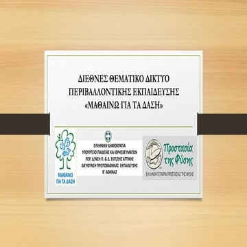 ΔΙΕΘΝΕΣ ΘΕΜΑΤΙΚΟ ΔΙΚΤΥΟ ΜΑΘΑΙΝΩ ΓΙΑ ΤΑ ΔΑΣΗ | PPTX