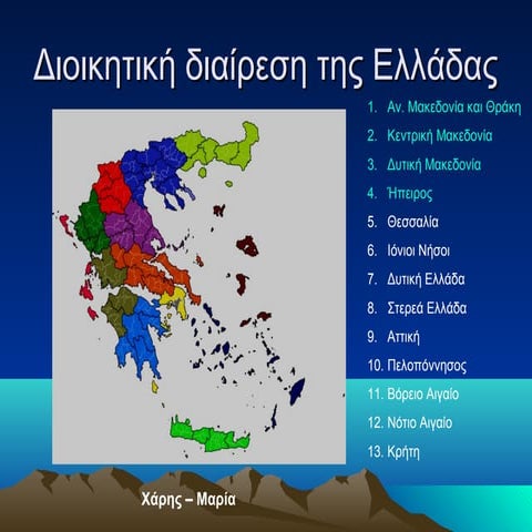 διοικητική διαίρεση της ελλάδας | PPT