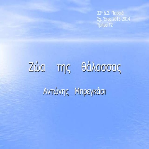 ζώα της θάλασσας | PPT