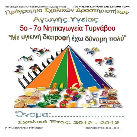 ΦΥΛΛΑ ΕΡΓΑΣΙΑΣ '' ΜΕ ΥΓΙΕΙΝΗ ΔΙΑΤΡΟΦΗ ΕΧΩ ΔΥΝΑΜΗ ΠΟΛΥ'' | PDF