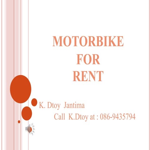 Motorbike For Rent | PPTX