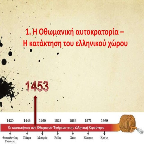 κεφ.1 Η Οθωμανική αυτοκρατορία - Η κατάκτηση του ελληνικού χώρου | PPTX