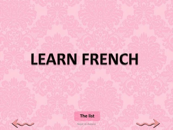 French powerpoint! | PPT