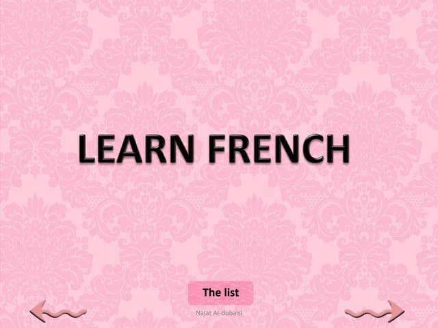 French powerpoint! | PPT
