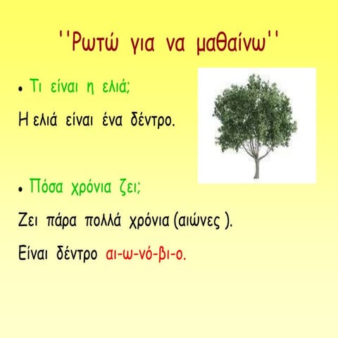 η ελιά,η ελίτσα,το λαδάκι(φώτο) | PPSX