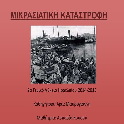 Mικρασιατική εκστρατεία και καταστροφή | PPTX