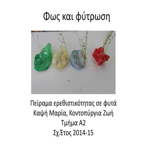 Φως και φύτρωση | PPTX