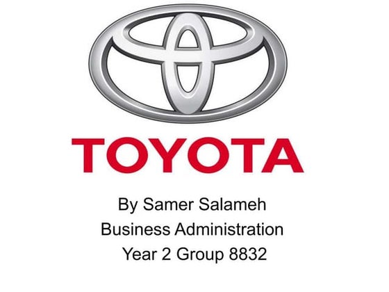 Supply Chain Management Of Toyota ! | PPT