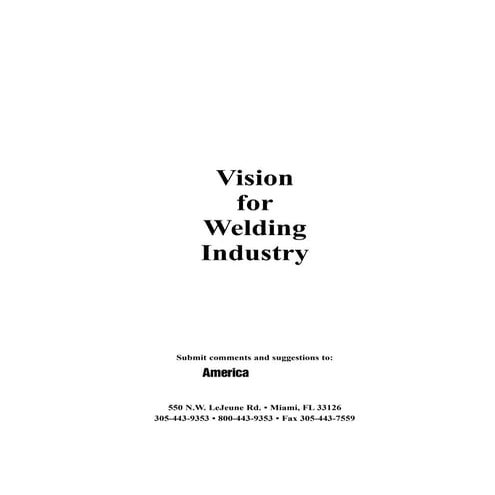 . Vision for welding industry | PDF