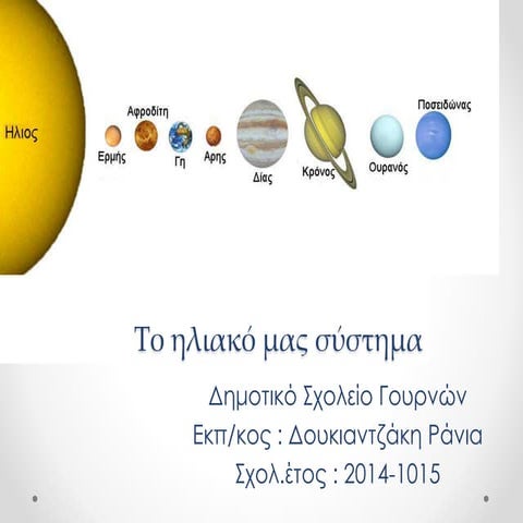 το ηλιακό μας σύστημα | PPTX