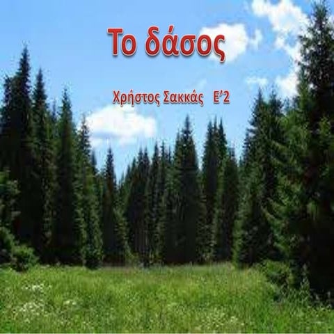 Το δάσος - Χρήστος Σακκάς | PPTX