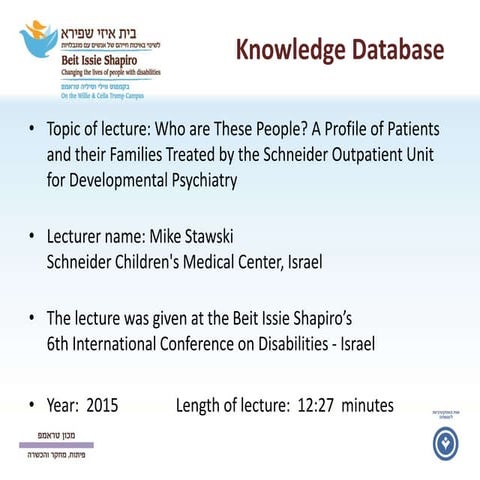Mike Stawski: Who are These People? A Profile of Patients and their ...