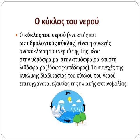 Ο κύκλος του νερού | PPTX