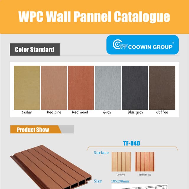 COOWIN Outdoor WPC Wall Cladding Catelog | PDF