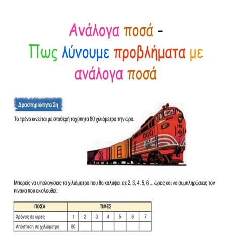 αναλογα ποσα παρουσιαση | PPT