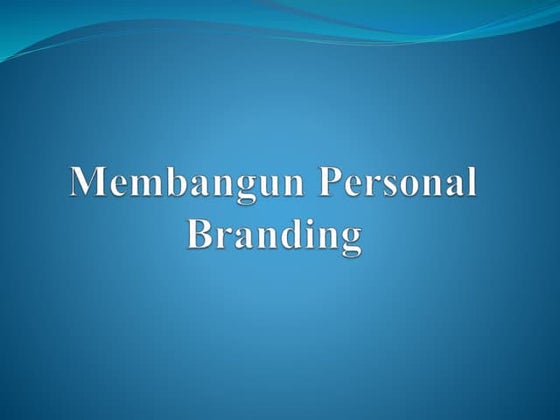 [Presentasi] Branding & Personal Branding | PDF